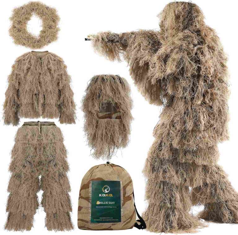 Kalkal Woodland/Desert Ghillie Suit | Hunting Camouflage Apparel