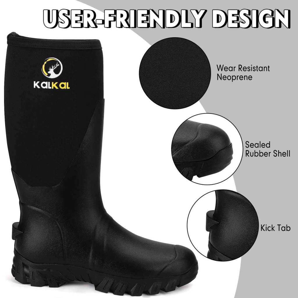 Tall Slip-Resistant Farm Boots for Farming, Fishing &Hunting