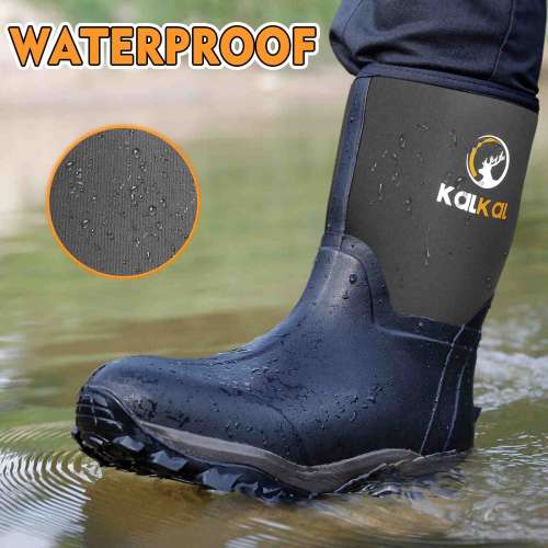 Mid-Calf Rubber Farm Boots for Men and Women - Waterproof