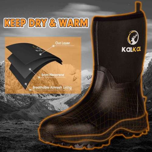 Mid-Calf Rubber Farm Boots for Men and Women - Waterproof