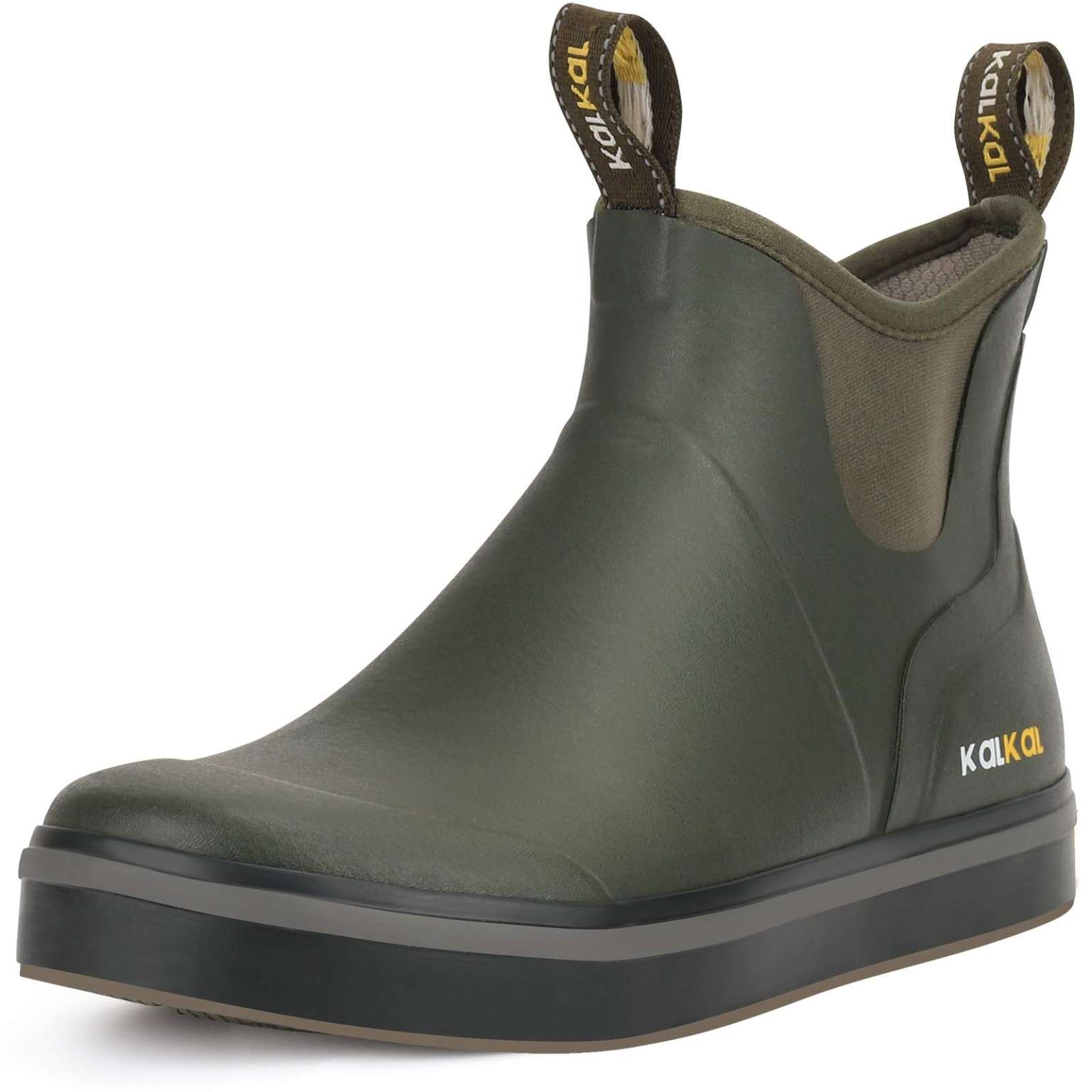 Kalkal Mens Ankle Deck Boots - Waterproof Fishing & Camp Boots
