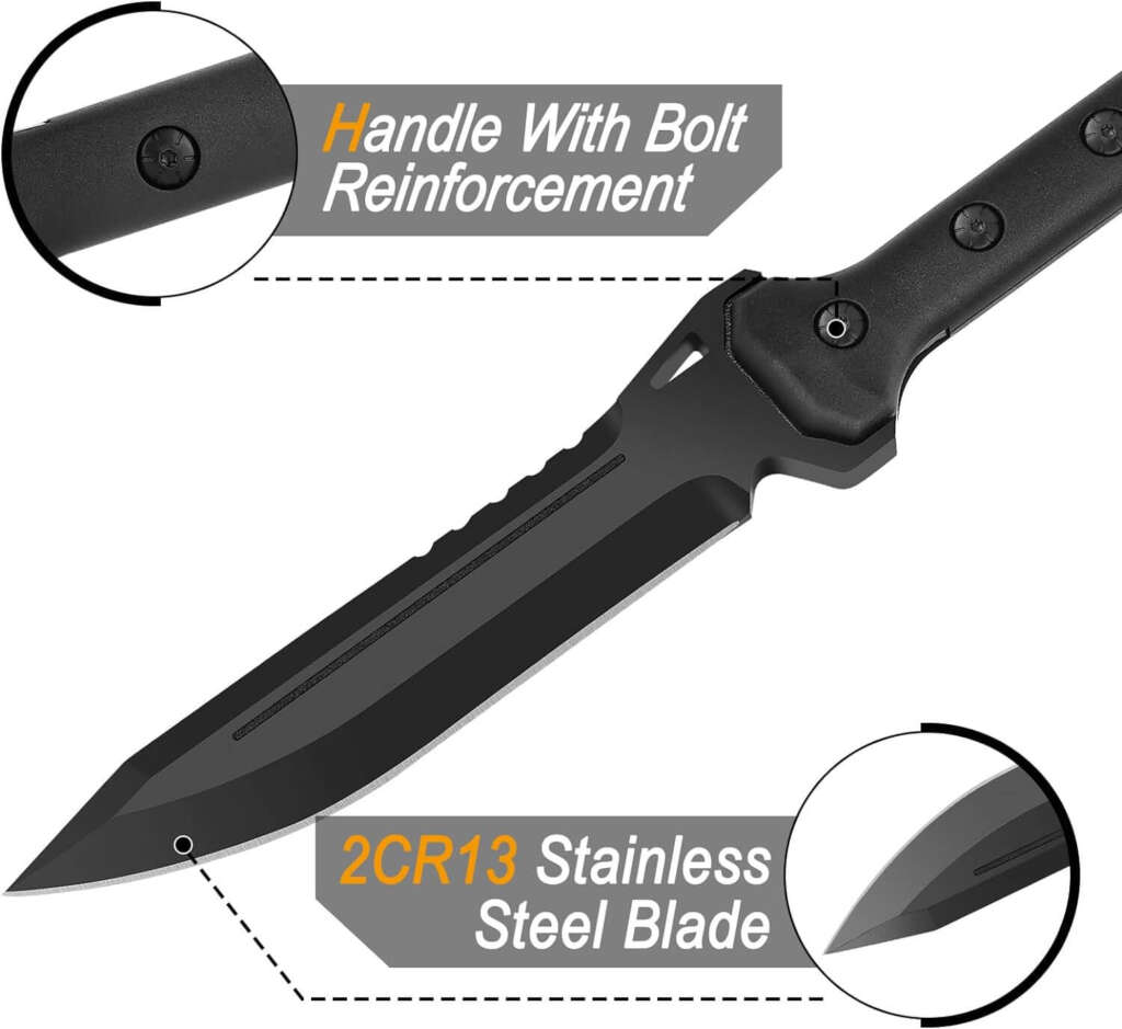 Kalkal 2cr13 Stainless Steel Tactical Spear - Hunting & Camping