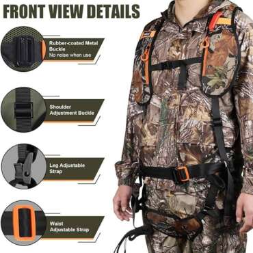 300lbs Climbing Tree Stand Safety Harness For Hunting - Kalkal