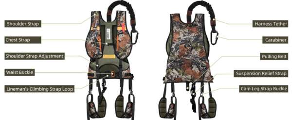 300lbs Climbing Tree Stand Safety Harness For Hunting - Kalkal