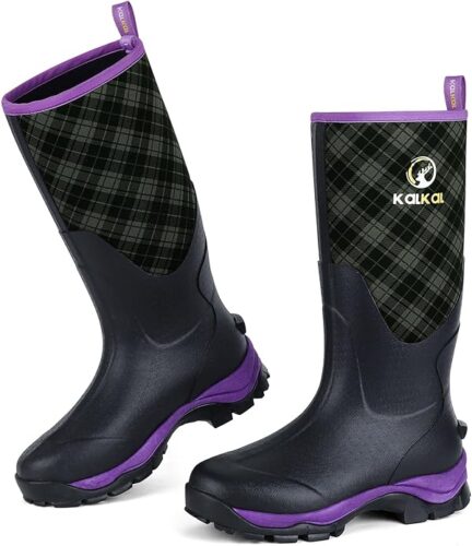 Women’s Insulated Tall Farm Boots With Arch Support - Kalkal